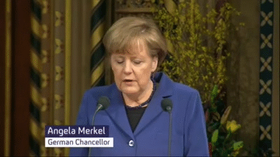 Angela Merkel Queen of Europe - not Cameron's auntie on Make a GIF