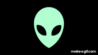 Spinning alien emoji green screen footage on Make a GIF