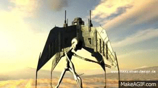 Alien air guitar on Make a GIF