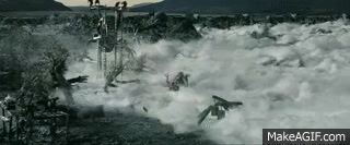 Ents attack Isengard on Make a GIF