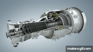 The Siemens SGT-800 A 50-MW-class industrial gas turbine on Make a GIF