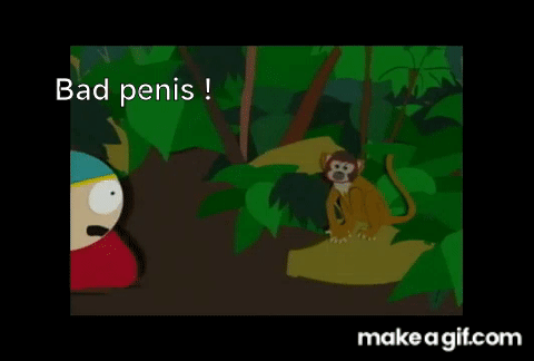 Cartman bad monkey! on Make a GIF