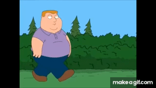 Family Guy Stewie follows fat people with tuba on Make a GIF