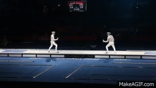 Olympic 2012 Fencing Lunge on Make a GIF