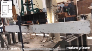 Shear Failure video of a reinforced concrete beam. on Make a GIF