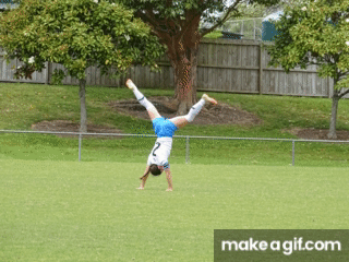 Marissa Porteous birthday cartwheel on Make a GIF