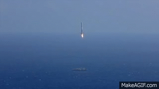 SpaceX Falcon 9 Landing & Explosion(close-up & slow motion) on Make a GIF