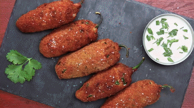 Cheese-Stuffed Jalapeño Poppers // Presented by Fondoodler on Make a GIF