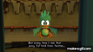 Actual Twitter thread with Sonic and KFC on Make a GIF