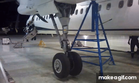 Bombardier Q400 Landing Gear Retraction on Make a GIF