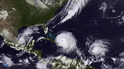 2017 Hurricane Season - Captured by NOAA GOES-East Satellite on Make a GIF