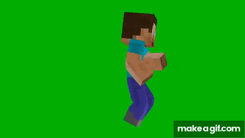Minecraft Steve Dancing Green Screen Download | Copyright Free | High Quality | NCGSV on Make a GIF