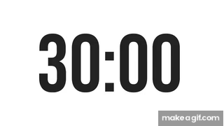 30 MINUTE TIMER - COUNTDOWN TIMER (MINIMAL) on Make a GIF
