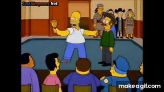 The Simpsons - Homer Becomes Springfield's Town Crier on Make a GIF