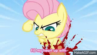 Fluttershy in RAGE MODE on Make a GIF