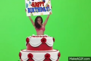 Happy Birthday Girl Jumps Out Of Cake On Make A