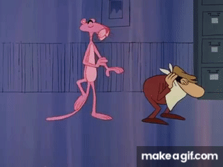 The Pink Panther in "Dial "P" For Pink" on Make a GIF