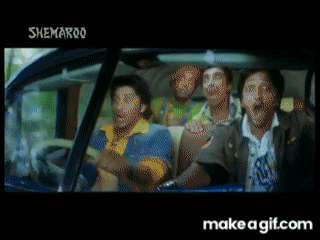 Worlds longest car jump - Dhamaal Comedy Scene on Make a GIF