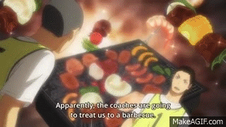 Haikyuu season 2 funny moment - meat is god on Make a GIF