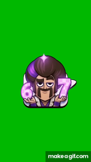 67 emote clash Royale Green Screen. ... on Make a GIF