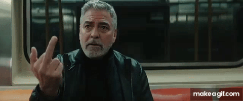 George Clooney Middle Finger on Make a GIF