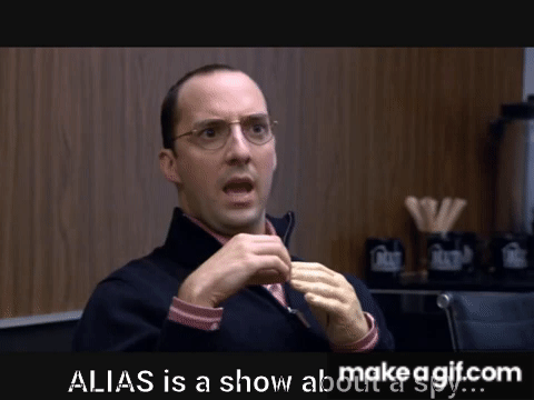 Alias is a show about a spy! on Make a GIF