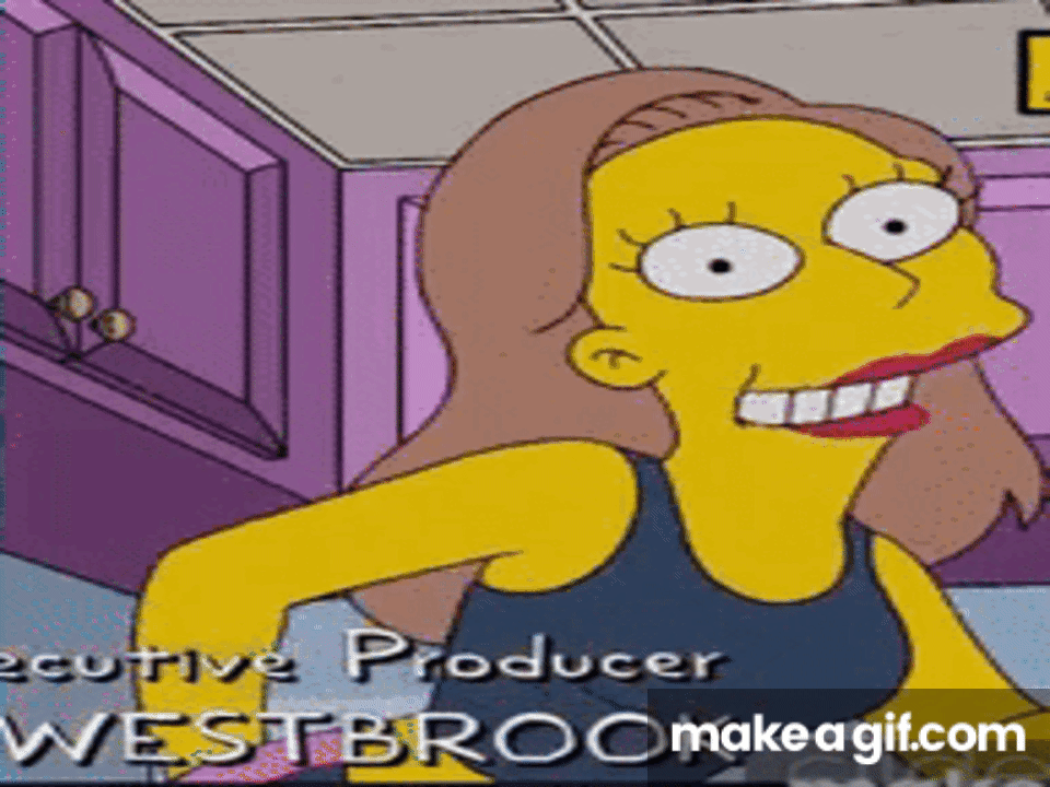 Woman Rubbing Her Butt The Simpsons On Make A