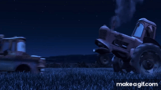 Tractor Tipping with Mater and Lightning McQueen | Pixar Cars on Make a GIF