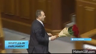 Scruffles in Ukraine Parliament: Massive brawl in Ukrainian parliament ...