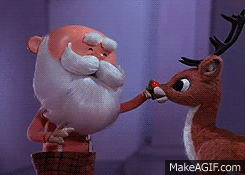 Santa and Rudolph on Make a GIF