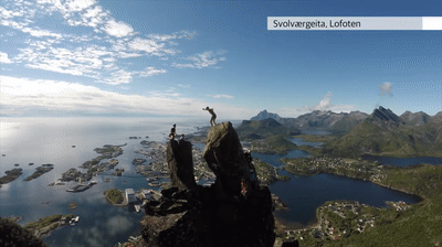 Brage (18) does a front flip 355 metres above sea level on Make a GIF