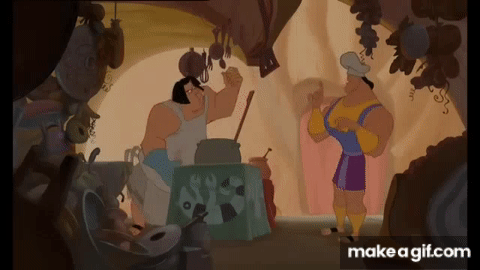 Irate chef leaves - Emperor's New Groove on Make a GIF
