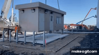Prefabricated Guard Booth Installation on Make a GIF
