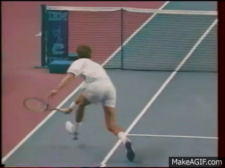 Stich Woodbridge Vienna 1995 / spectactular sprained ankle on Make a GIF