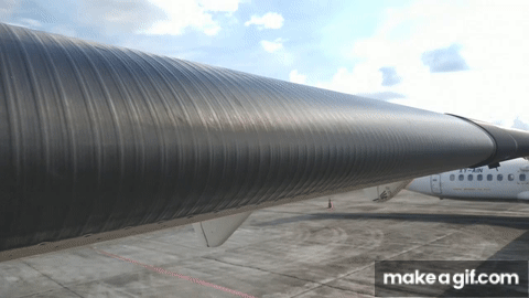 ATR 72-600 wing leading edge de-icing boot on Make a GIF