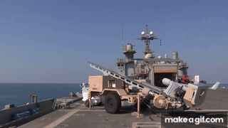 USS Navy ship fires Laser Weapons destroys boat and unmanned drone ...