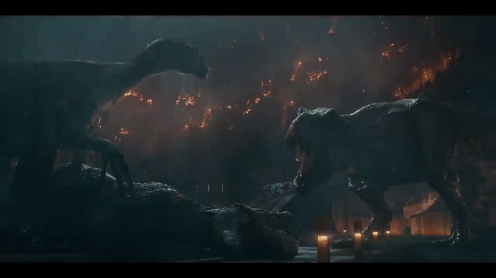 Jurassic World Dominion (2022) - T-Rex vs. Gigantosaurus Scene ...