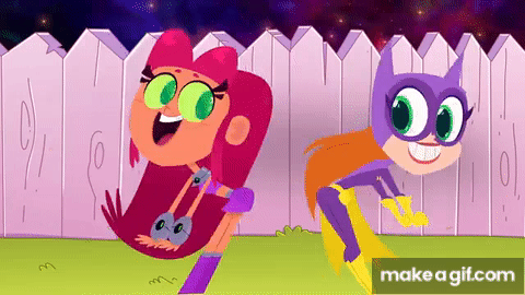 Starfire And Batgirl Butt Bump On Make A