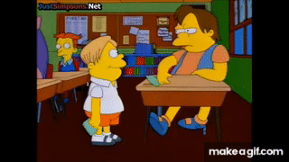 The Simpsons - Martin Invites Nelson To His Birthday Party on Make a GIF