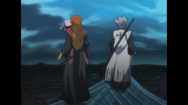 Lieutenant Rangiku Matsumoto and Captain Toshiro Hitsugaya rooftop on ...