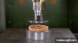 Crushing Hamburgers with Hydraulic Press | in 4K on Make a GIF
