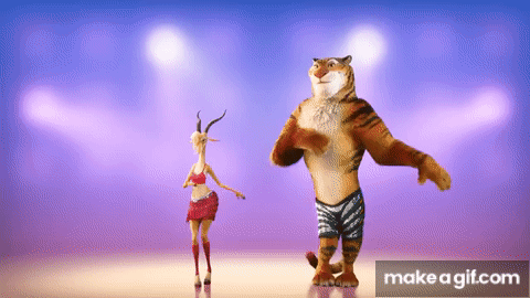 Zootopia; Gazelle and Tiger dance on Make a GIF