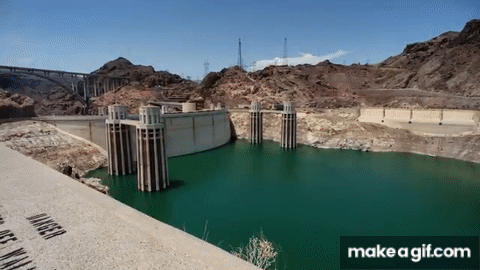 Hoover Dam Tourism 4K on Make a GIF