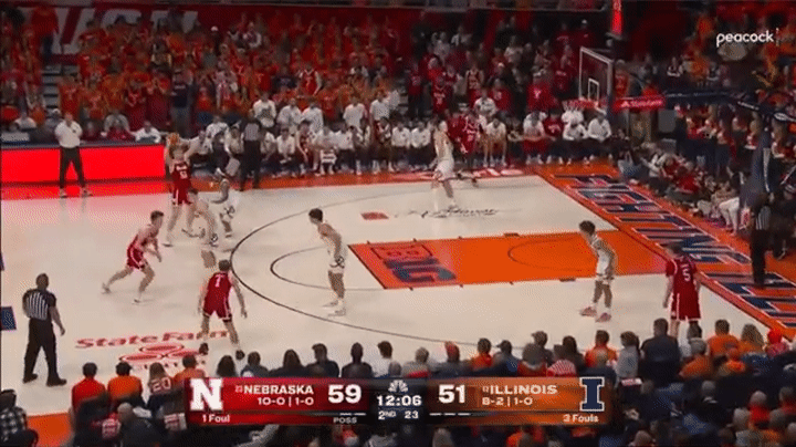 FULL GAME - Nebraska at Illionis Basketball (Dec. 13, 2025) on Make a GIF