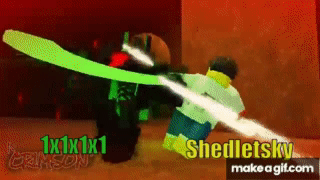 1x1x1x1 fighting Shedletsky on Make a GIF