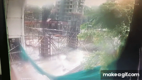 Another CCTV angle showing the crash of VT-UPZ on Make a GIF