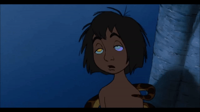 Kaa and Mowgli's 1st encounter HD on Make a GIF