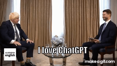 Boris Johnson... loves ChatGPT on Make a GIF