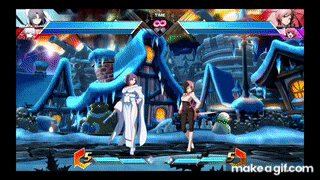BlazBlue: Cross Tag Battle (BBTAG) - Yumi & Weiss Combos on Make a GIF