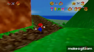 Super Mario 64 disapearing trees on Make a GIF